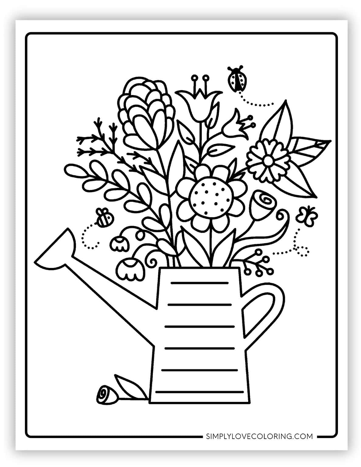 65 Beautiful Flower Coloring Pages (Free PDF Printables) - Simply Love ...