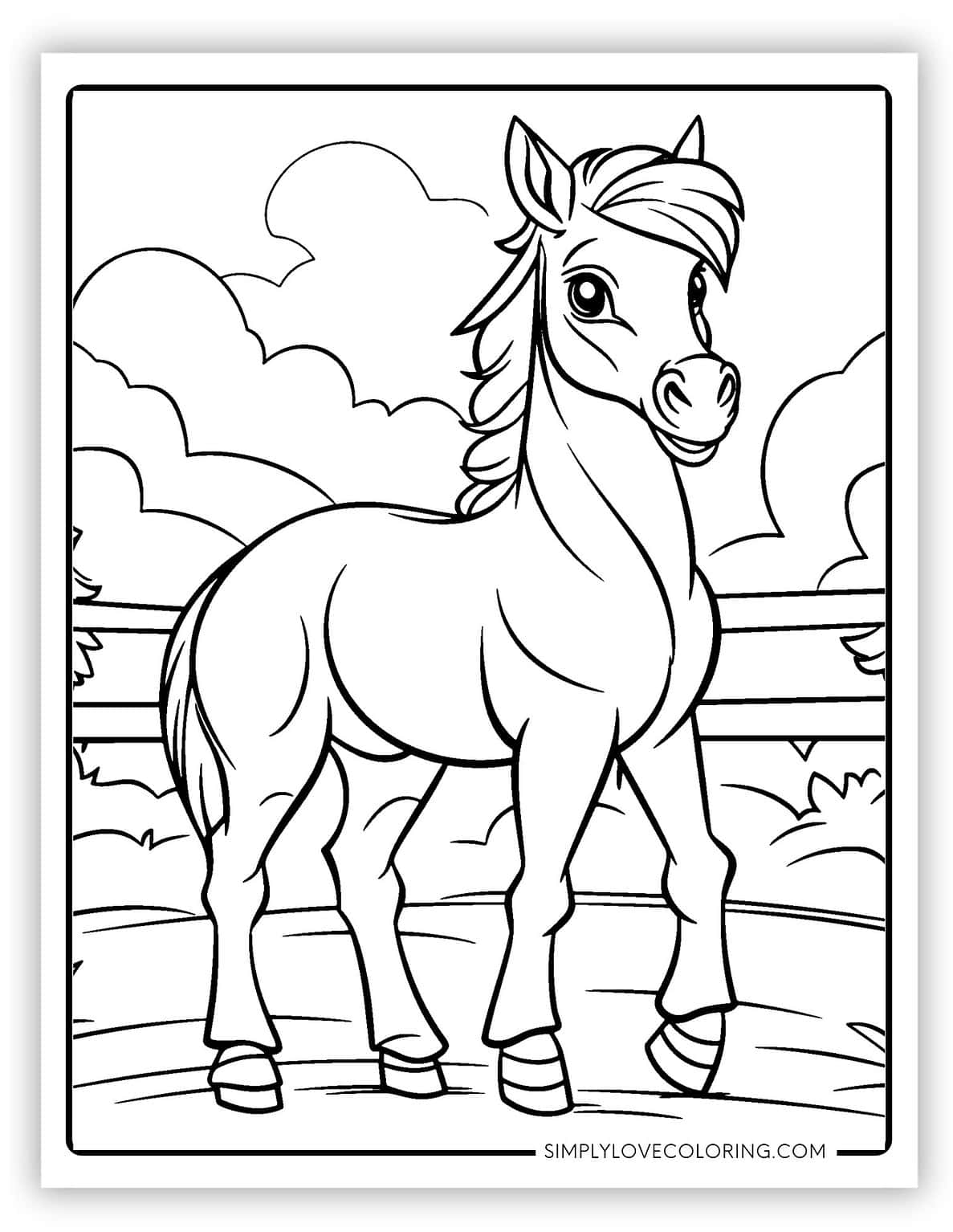 35 Horse Coloring Pages (Free PDF Printables) - Simply Love Coloring
