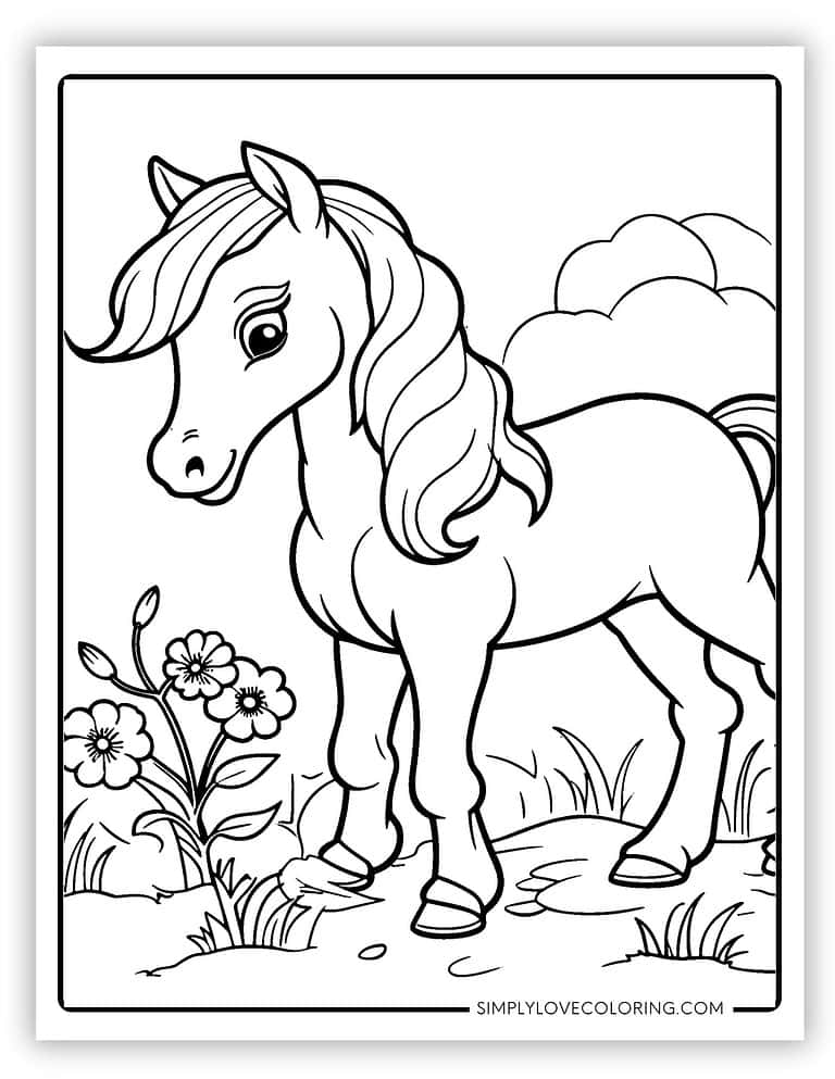 35 Horse Coloring Pages (Free PDF Printables) - Simply Love Coloring