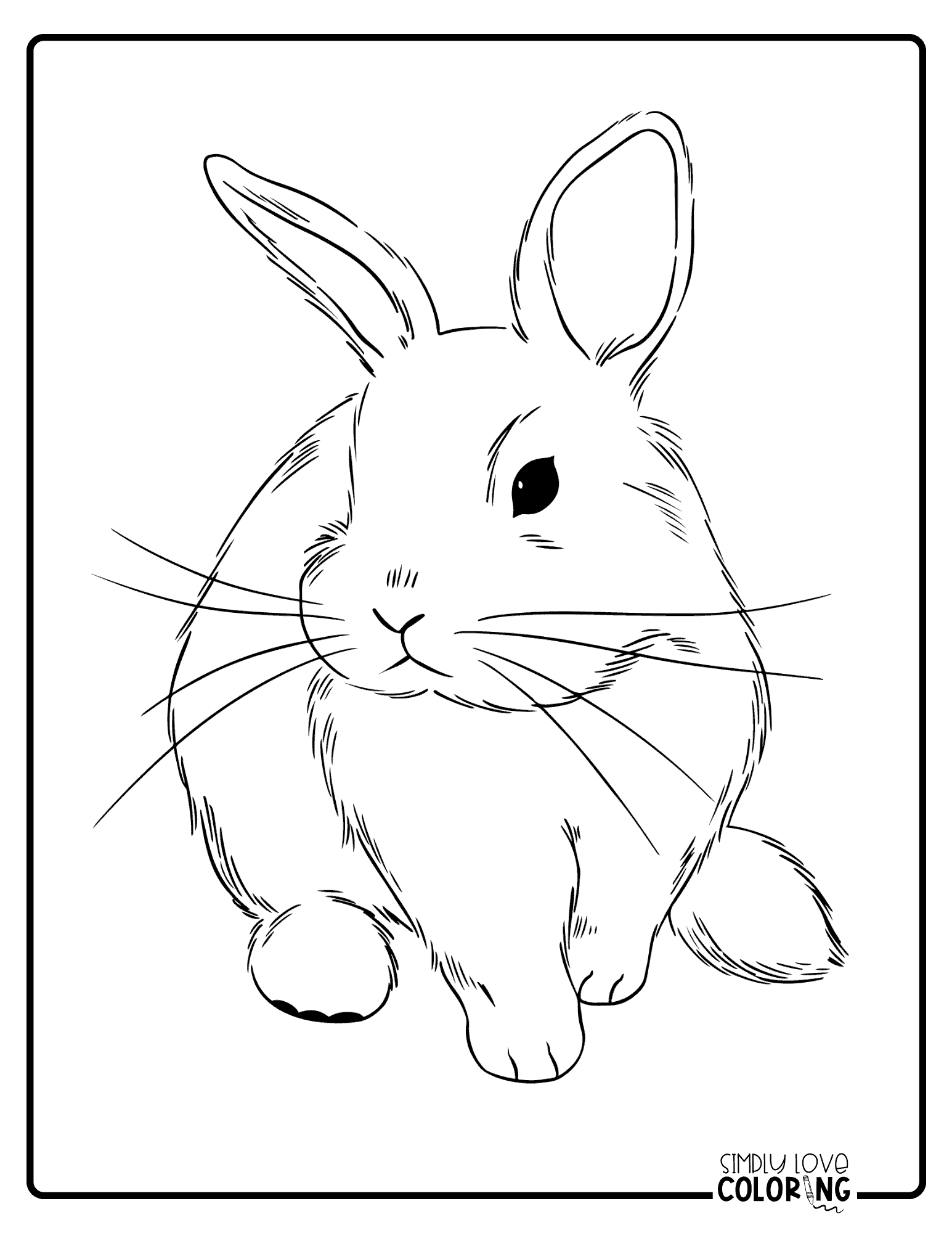 Rabbit Coloring Pages (Free PDF Printables) - Simply Love Coloring