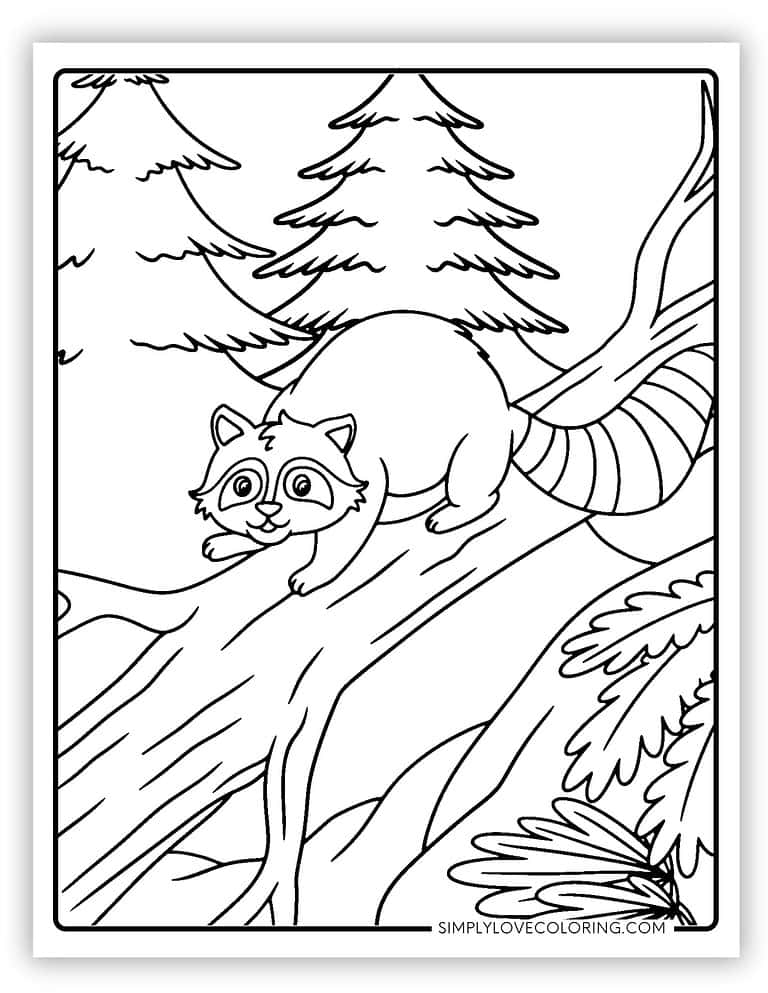 11 Cute Raccoon Coloring Pages (Free PDF Printables) - Simply Love Coloring