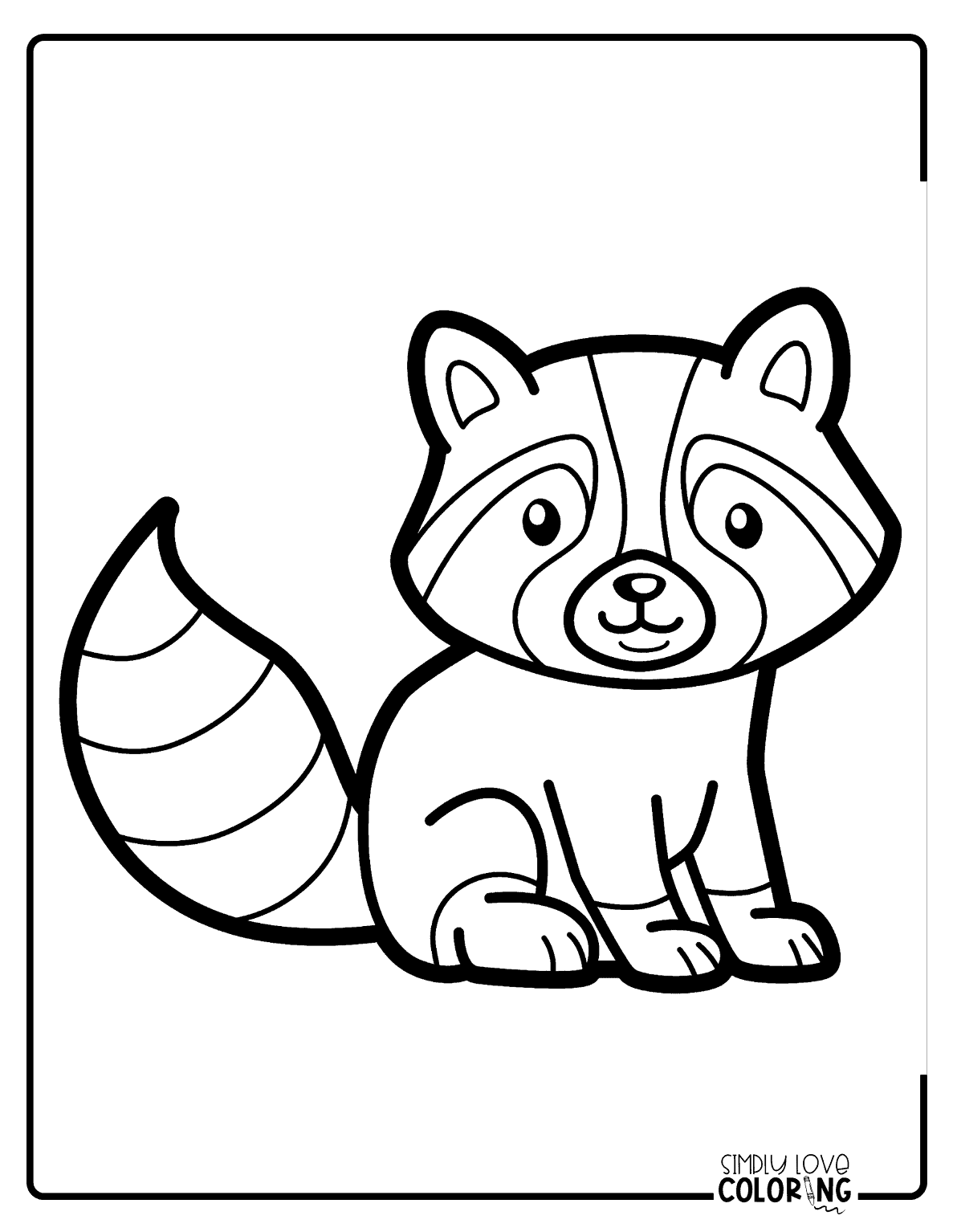 11 Cute Raccoon Coloring Pages (Free PDF Printables) - Simply Love Coloring