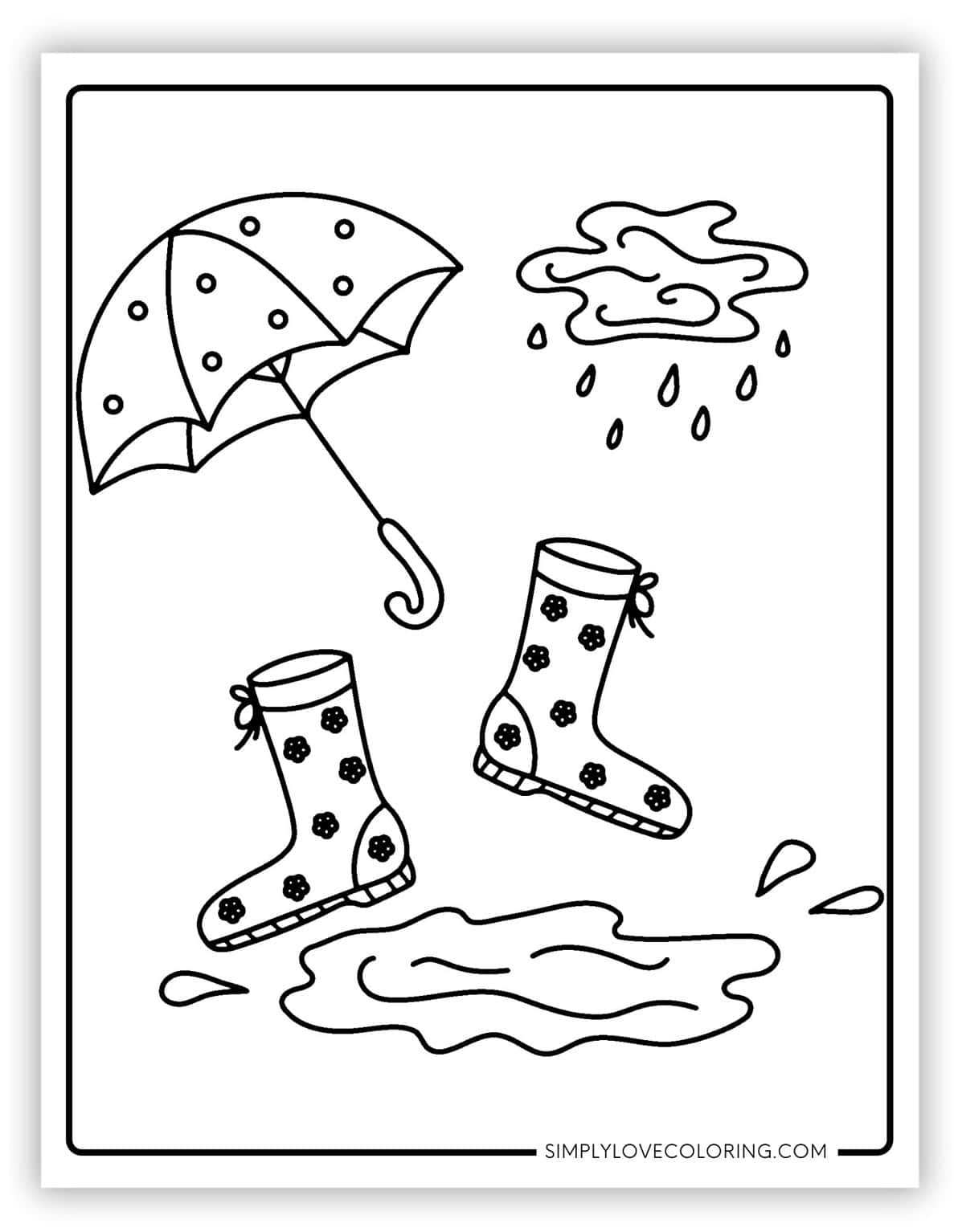 35 Rain Coloring Pages (Free PDF Printables) - Simply Love Coloring