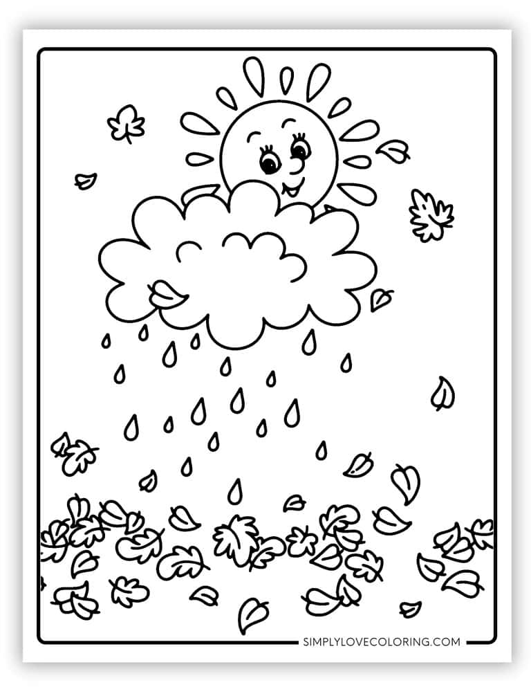 35 Rain Coloring Pages (Free PDF Printables) - Simply Love Coloring