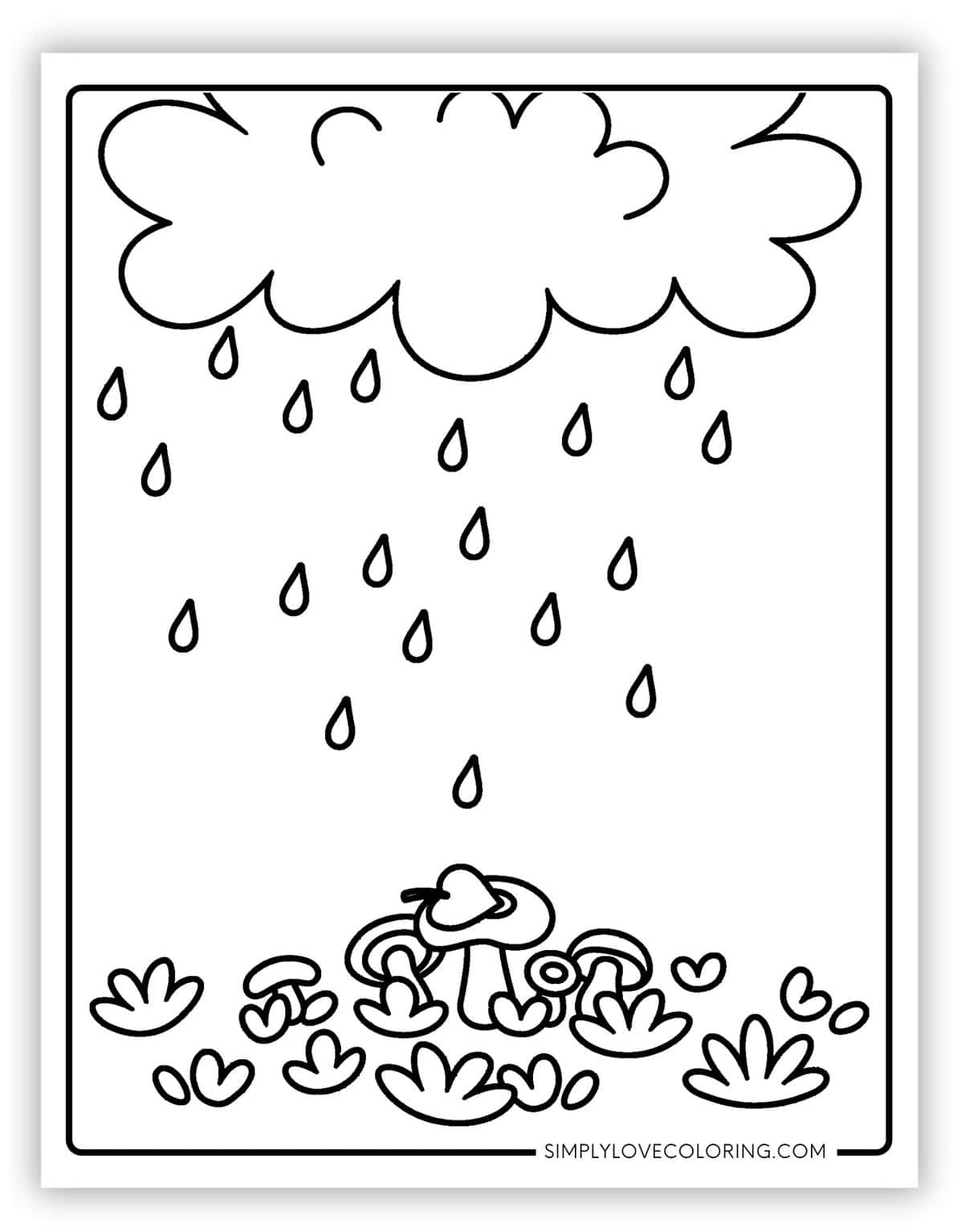 35 Rain Coloring Pages (Free PDF Printables) - Simply Love Coloring