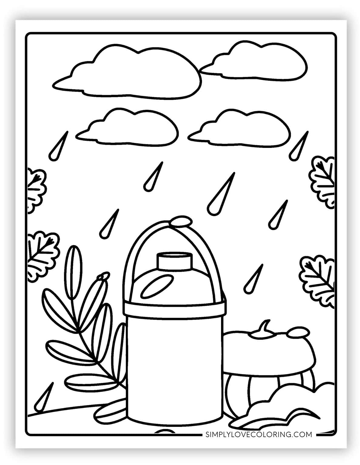 35 Rain Coloring Pages (Free PDF Printables) - Simply Love Coloring