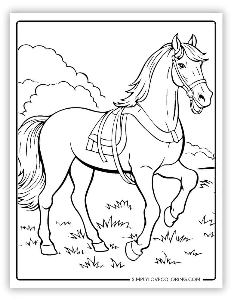 35 Horse Coloring Pages (Free PDF Printables) - Simply Love Coloring