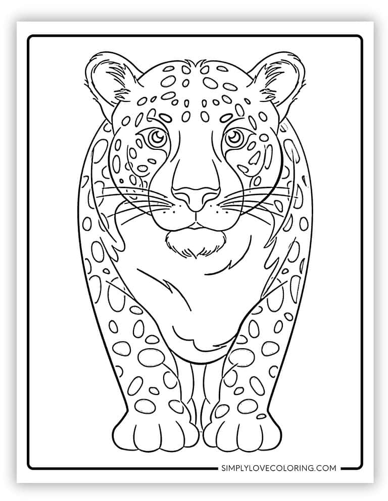 24 Leopard Coloring Pages (Free PDF Printables) - Simply Love Coloring