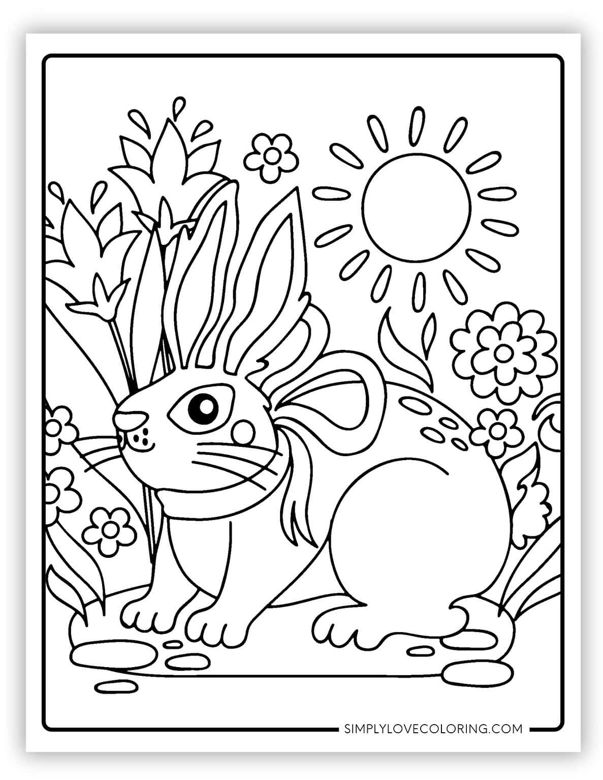 57 Cute Rabbit Coloring Pages (Free PDF Printables) - Simply Love Coloring