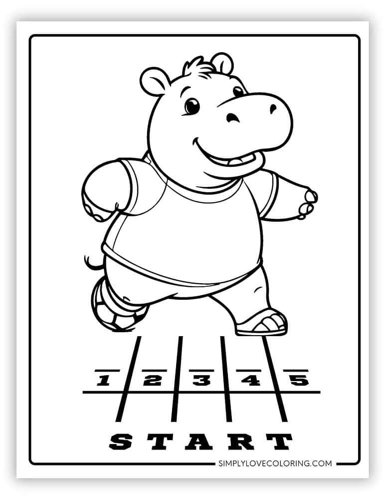 Cute Hippopotamus Coloring Pages (Free PDF Printables) - Simply Love ...