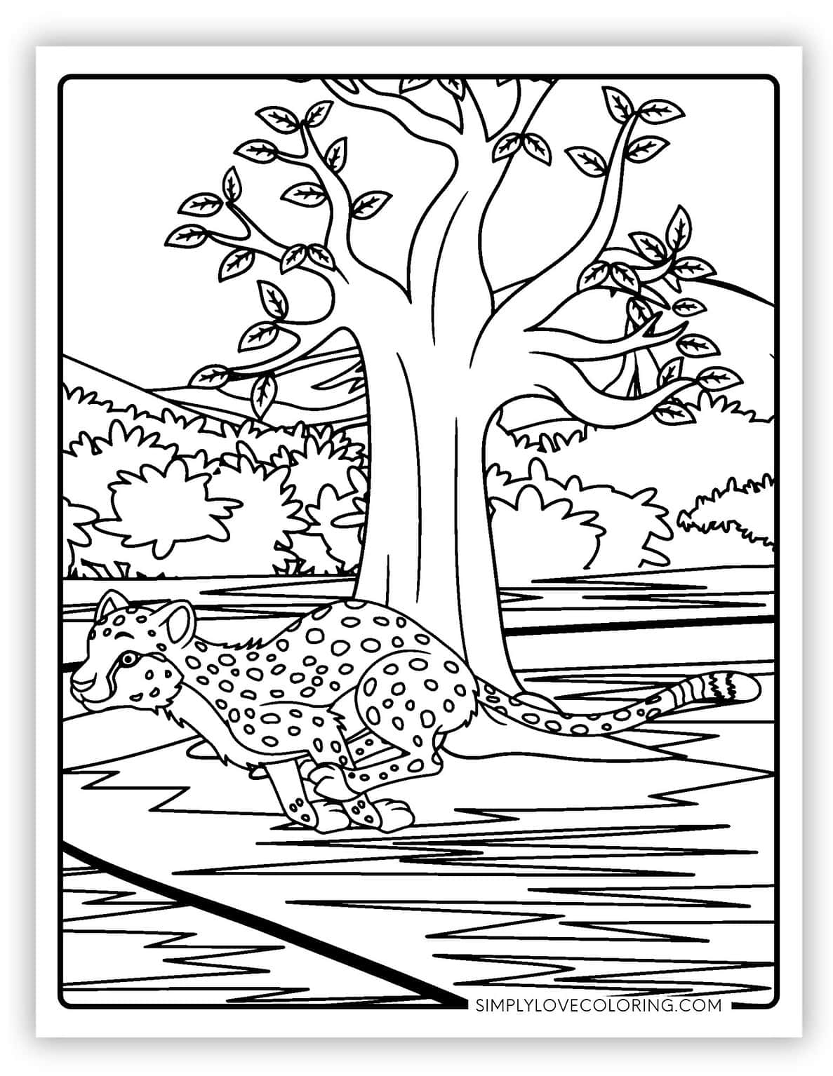24 Leopard Coloring Pages (Free PDF Printables) - Simply Love Coloring