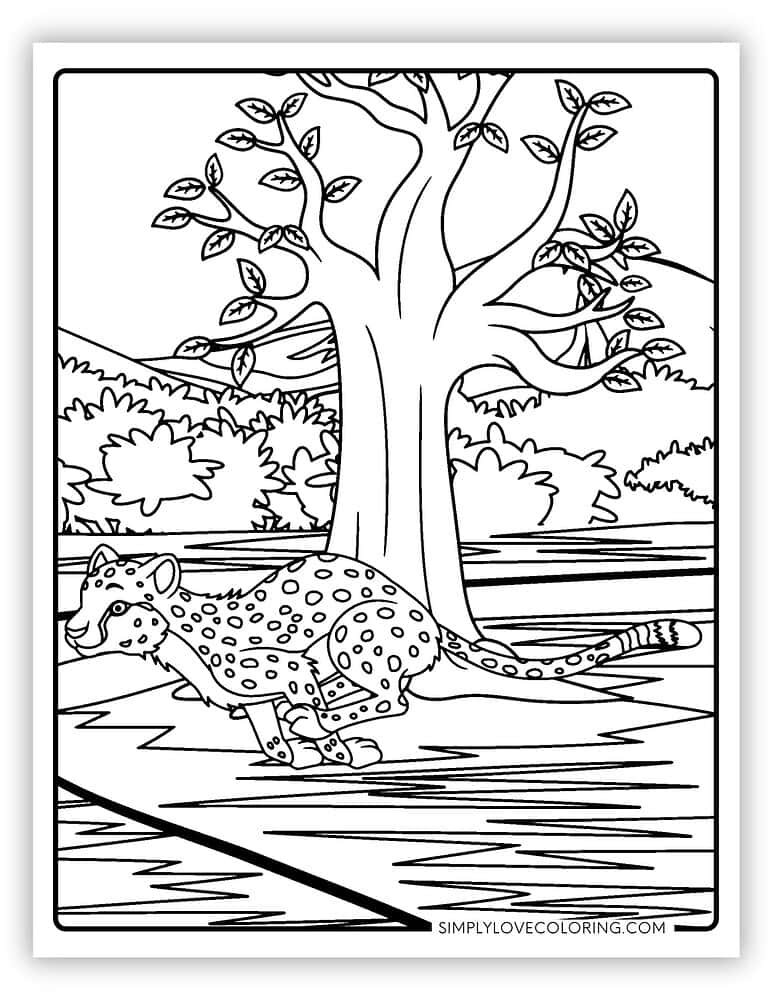 24 Leopard Coloring Pages (Free PDF Printables) - Simply Love Coloring