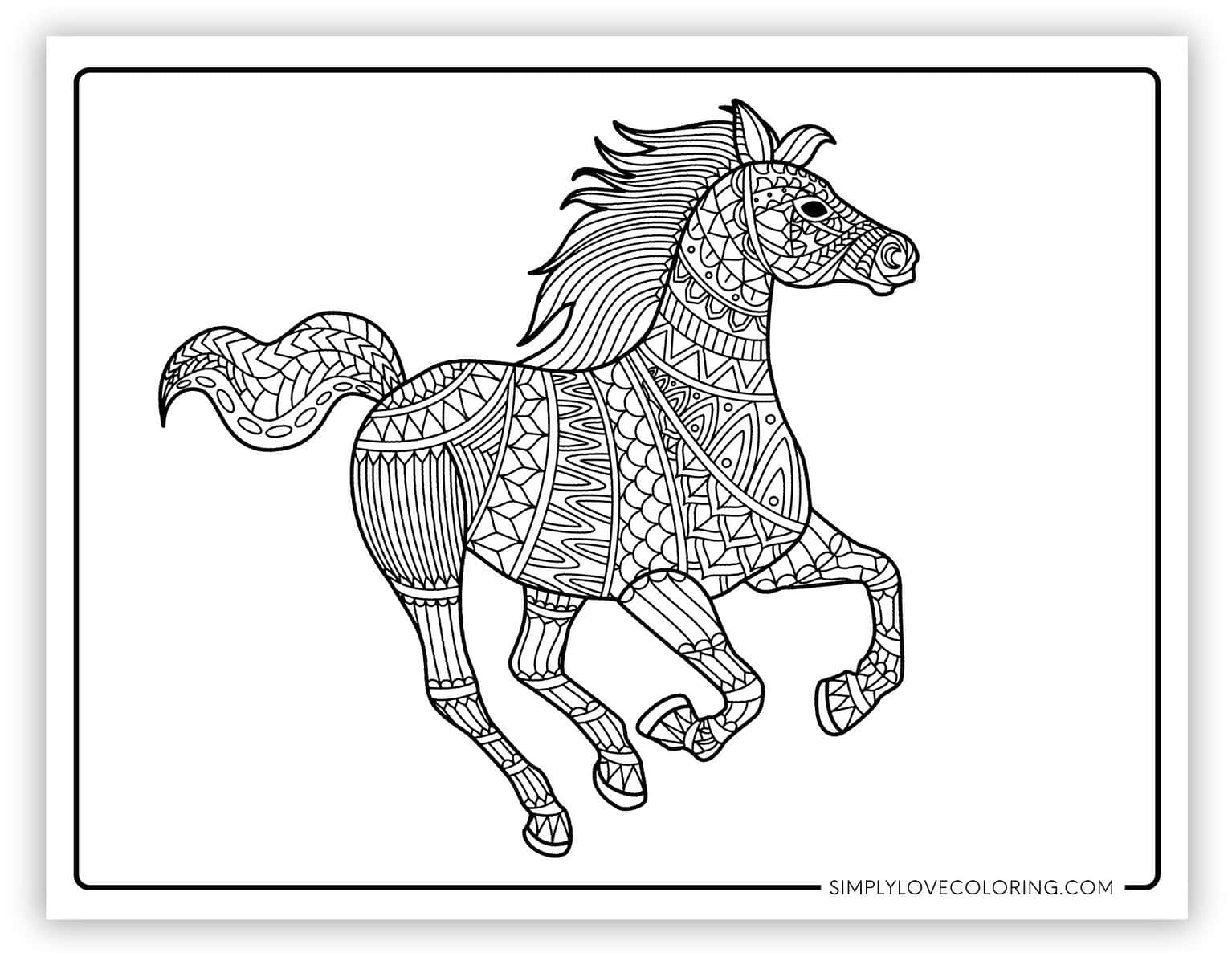 35 Horse Coloring Pages (Free PDF Printables) - Simply Love Coloring