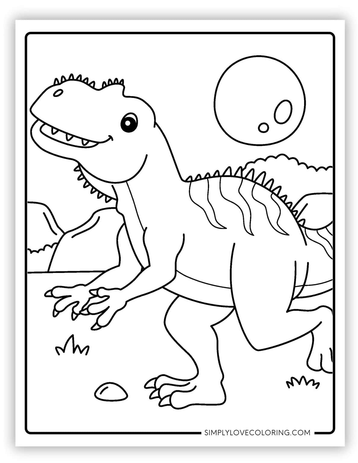 Tyrannosaurus Rex Coloring Pages (Free PDF Printables) - Simply Love ...