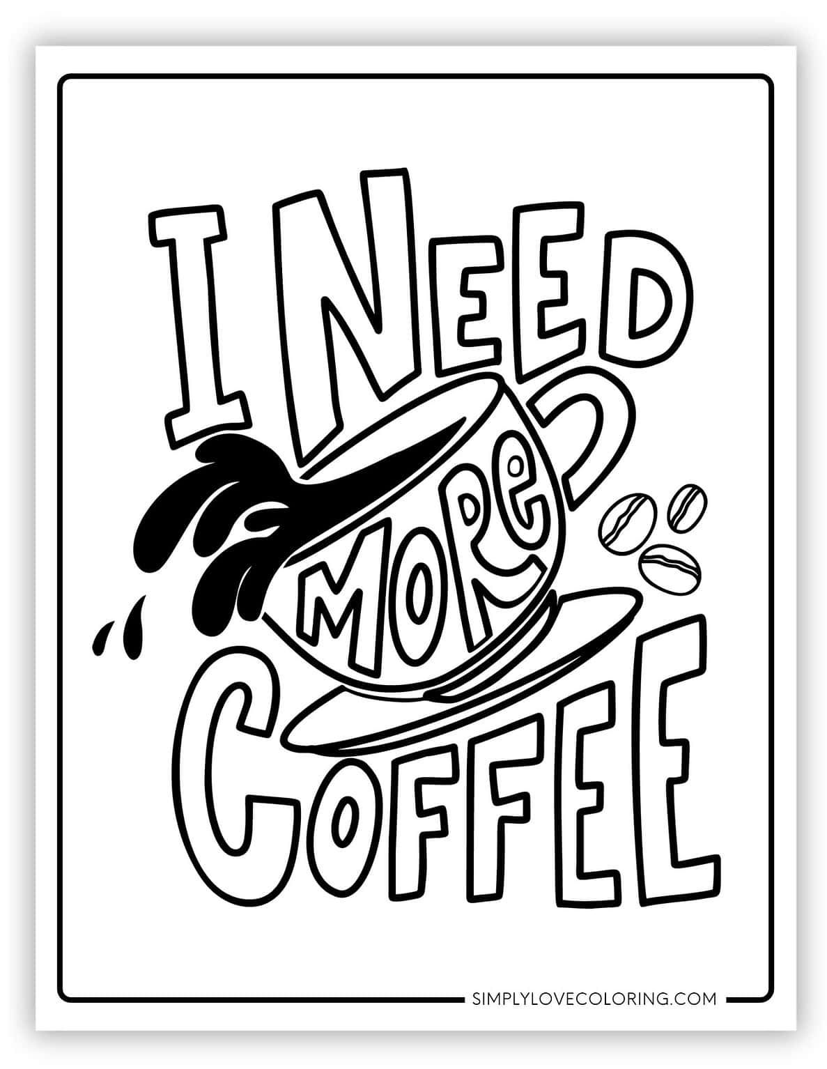 42 Coffee Coloring Pages (Free PDF Printables) - Simply Love Coloring