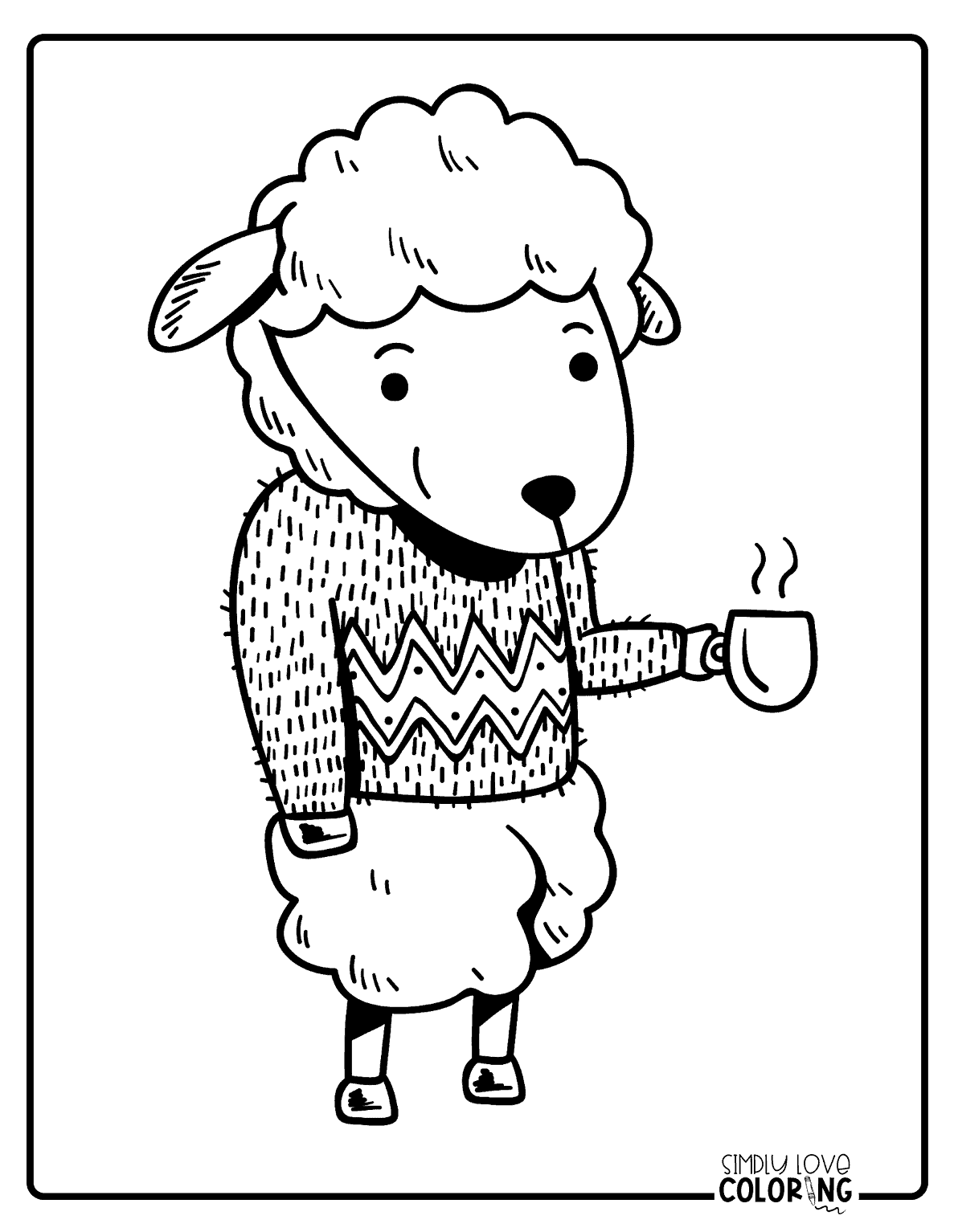 20 Sheep Coloring Pages (Free PDF Printables) - Simply Love Coloring