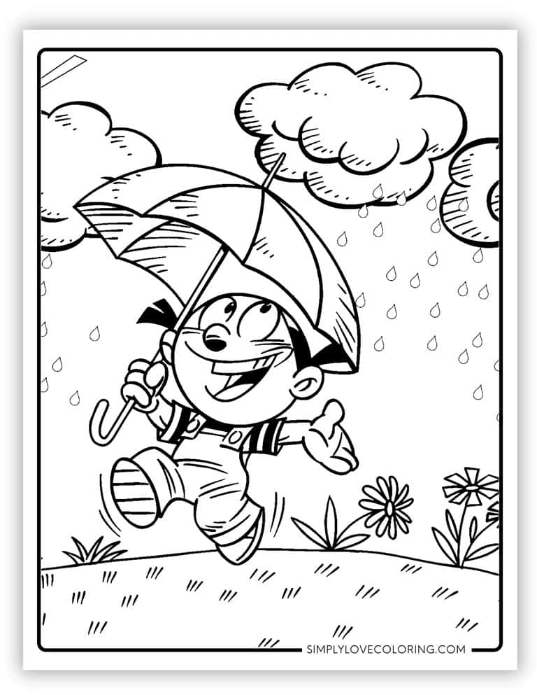 35 Rain Coloring Pages (Free PDF Printables) - Simply Love Coloring