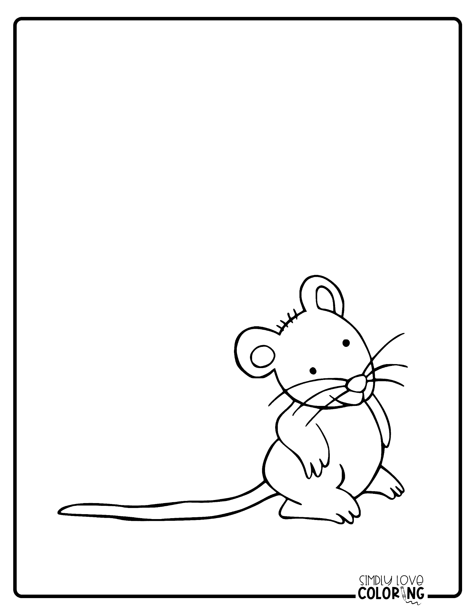 Free Mice Coloring Pages - Simply Love Coloring