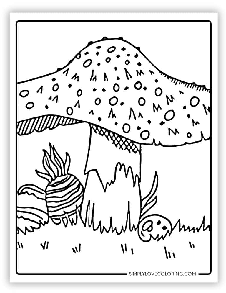 37 Mushroom Coloring Pages (Free PDF Printables) - Simply Love Coloring