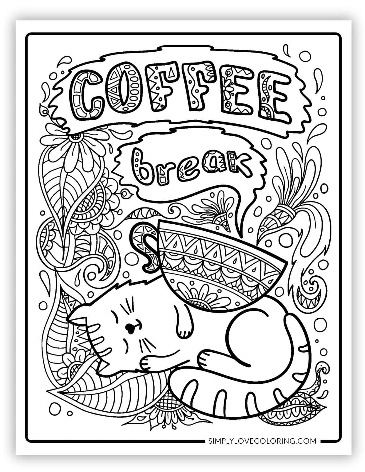 42 Coffee Coloring Pages (Free PDF Printables) - Simply Love Coloring