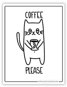 42 Coffee Coloring Pages (Free PDF Printables) - Simply Love Coloring
