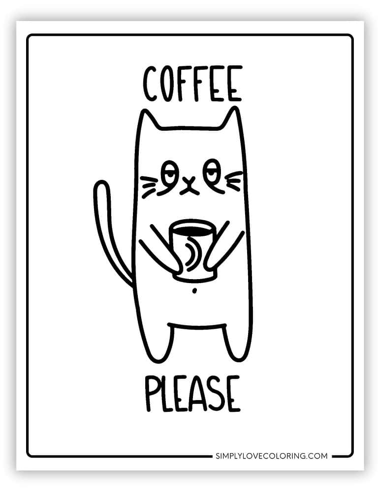 42 Coffee Coloring Pages (Free PDF Printables) - Simply Love Coloring