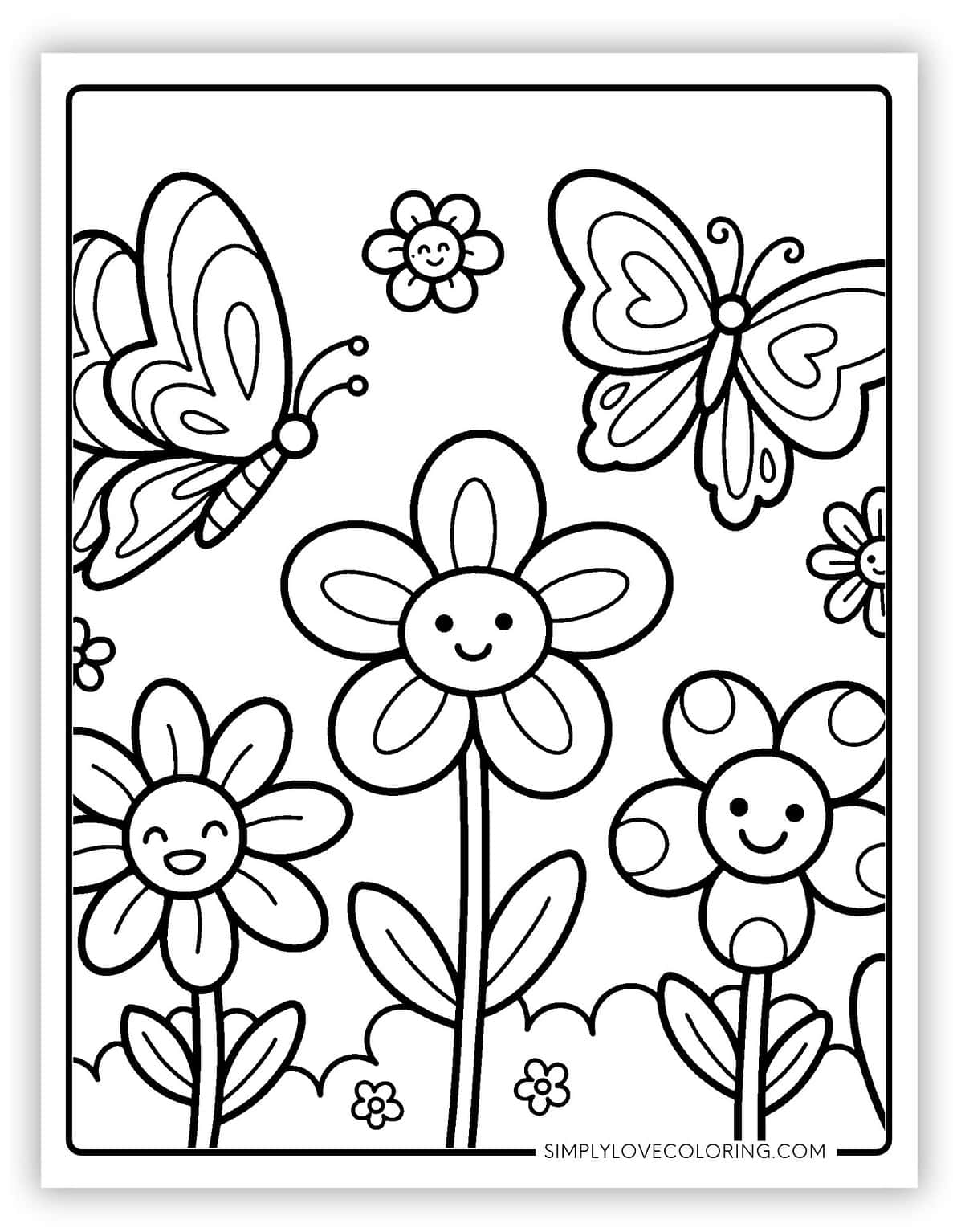 65 Beautiful Flower Coloring Pages (Free PDF Printables) - Simply Love ...