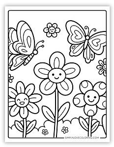 65 Beautiful Flower Coloring Pages (Free PDF Printables) - Simply Love ...