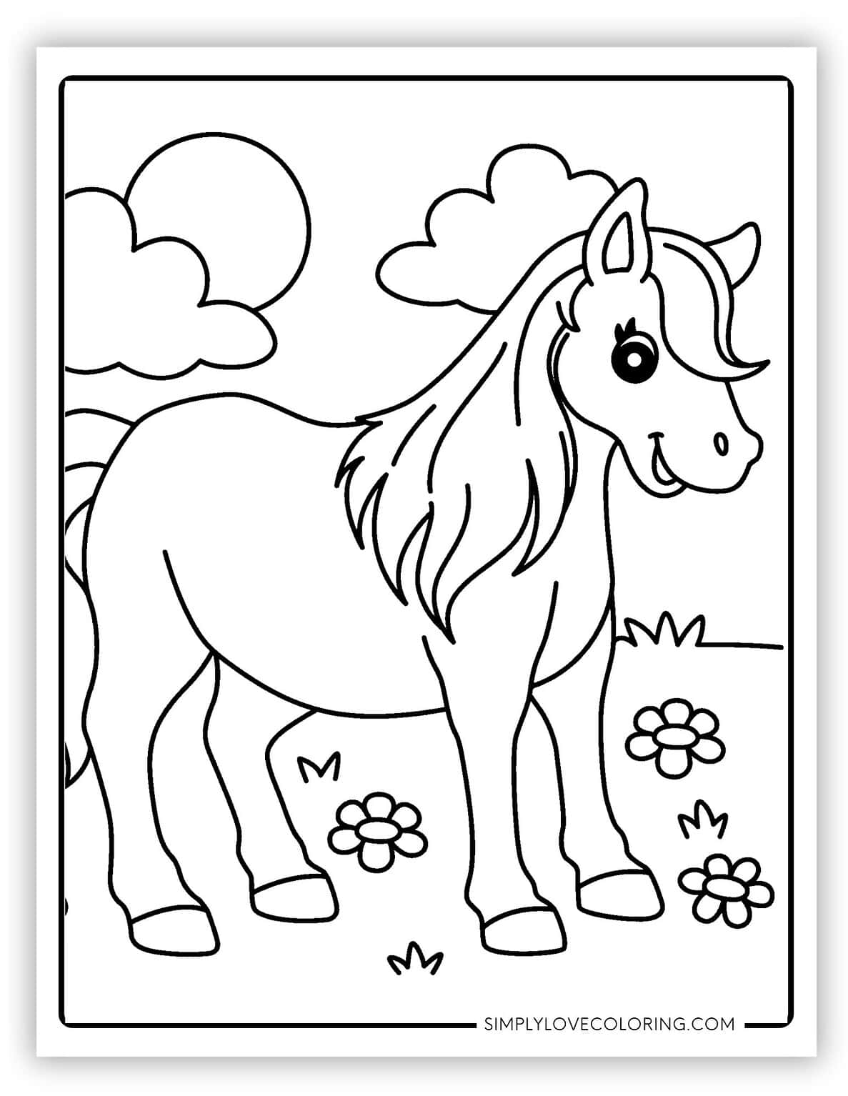 35 Horse Coloring Pages (Free PDF Printables) - Simply Love Coloring