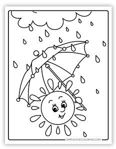 35 Rain Coloring Pages (Free PDF Printables) - Simply Love Coloring