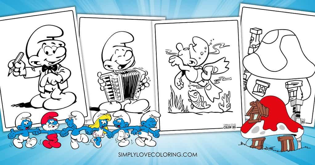 72 Smurf Coloring Pages (Free PDF Printables) - Simply Love Coloring