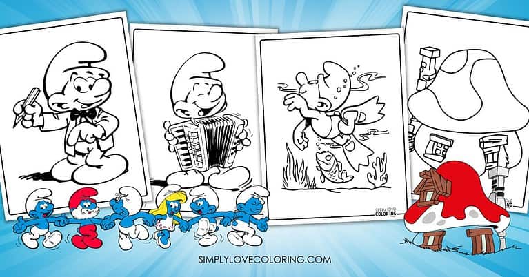 72 Smurf Coloring Pages (Free PDF Printables) - Simply Love Coloring