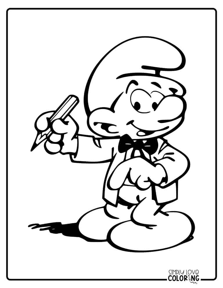 72 Smurf Coloring Pages (Free PDF Printables) - Simply Love Coloring