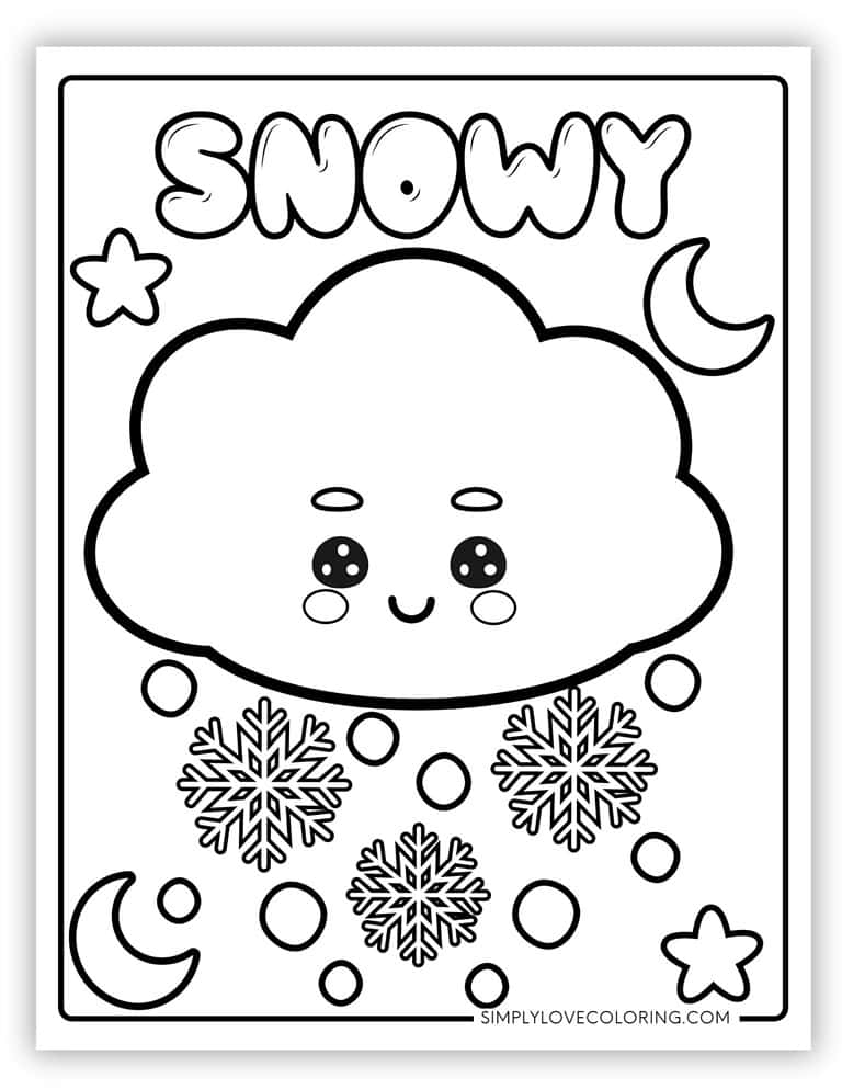 25 Weather Coloring Pages (Free PDF Printables) - Simply Love Coloring
