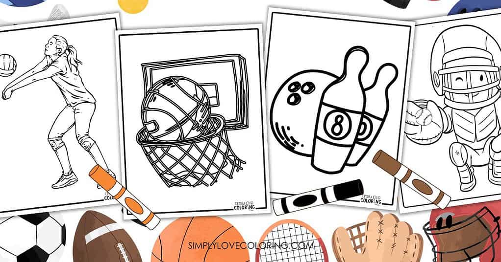119 Sports Coloring Pages (Free PDF Printables) - Simply Love Coloring