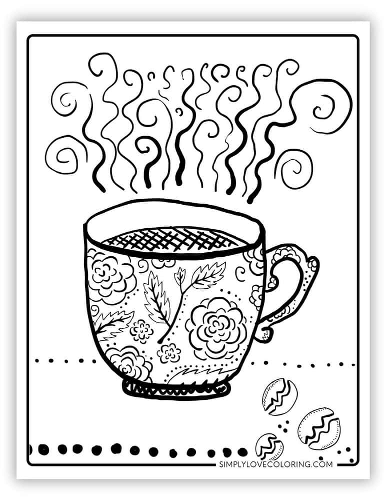 42 Coffee Coloring Pages (Free PDF Printables) - Simply Love Coloring