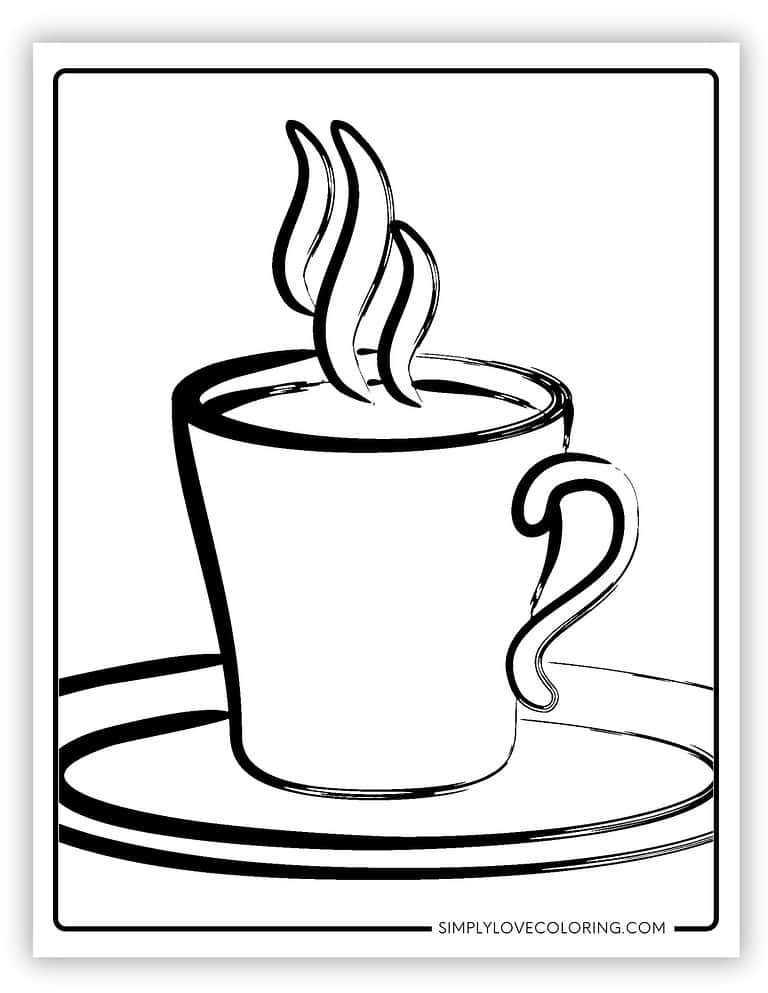 42 Coffee Coloring Pages (Free PDF Printables) - Simply Love Coloring