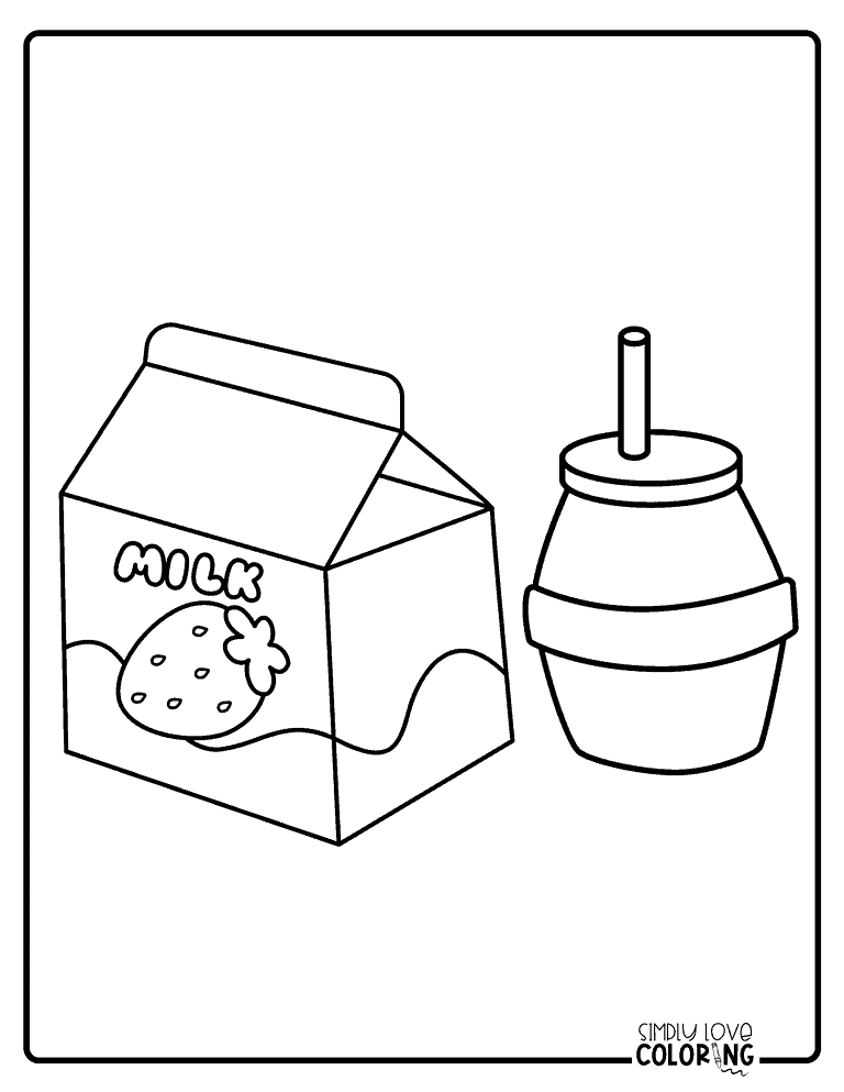 51 Delicious Food and Drink Coloring Pages (Free PDF Printables ...