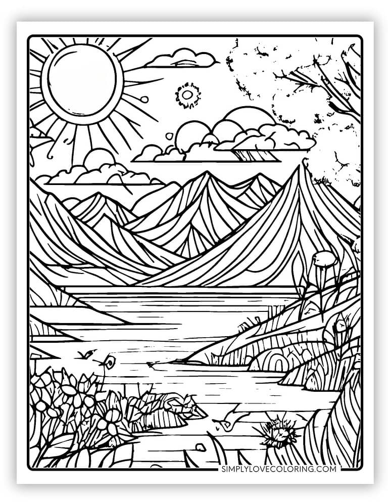59 Majestic Nature Coloring Pages (Free PDF Printables) - Simply Love ...