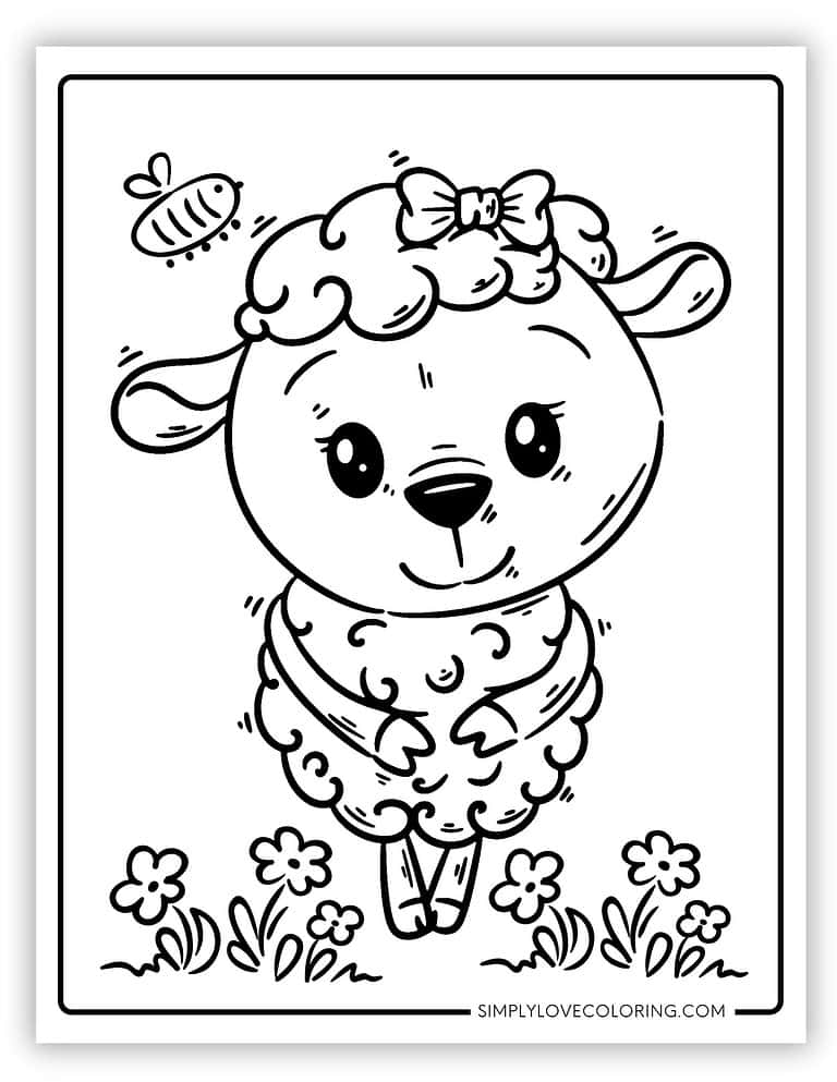 42 Lamb Coloring Pages (Free PDF Printables) - Simply Love Coloring