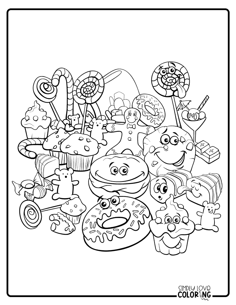 51 Delicious Food and Drink Coloring Pages (Free PDF Printables ...