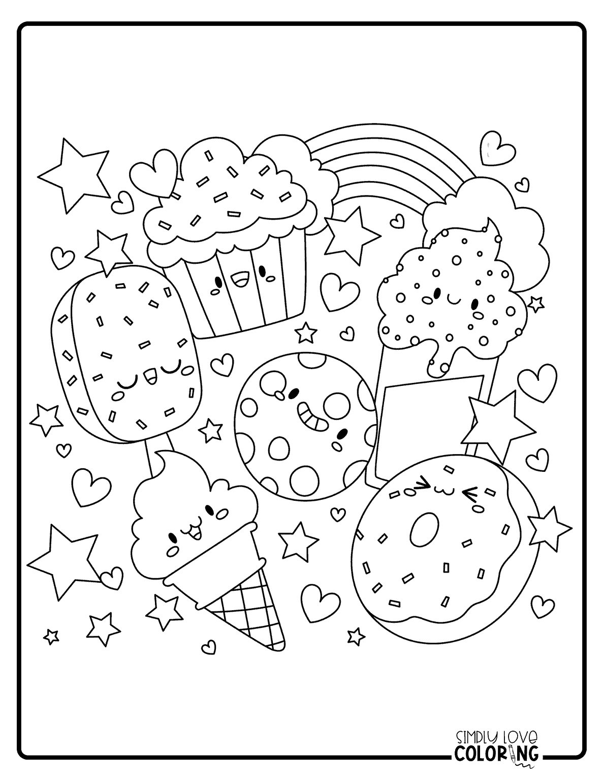 51 Delicious Food and Drink Coloring Pages (Free PDF Printables ...