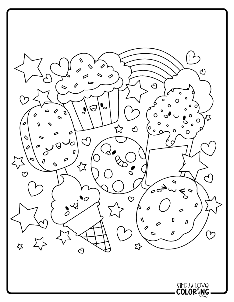 51 Delicious Food and Drink Coloring Pages (Free PDF Printables ...