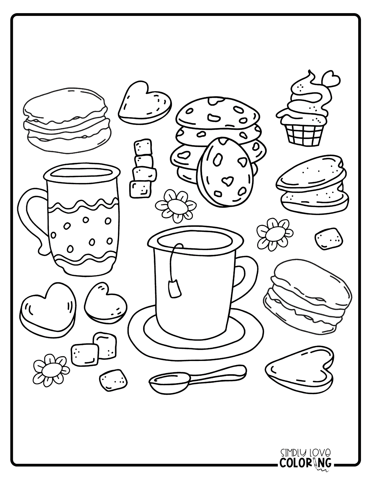 51 Delicious Food and Drink Coloring Pages (Free PDF Printables ...