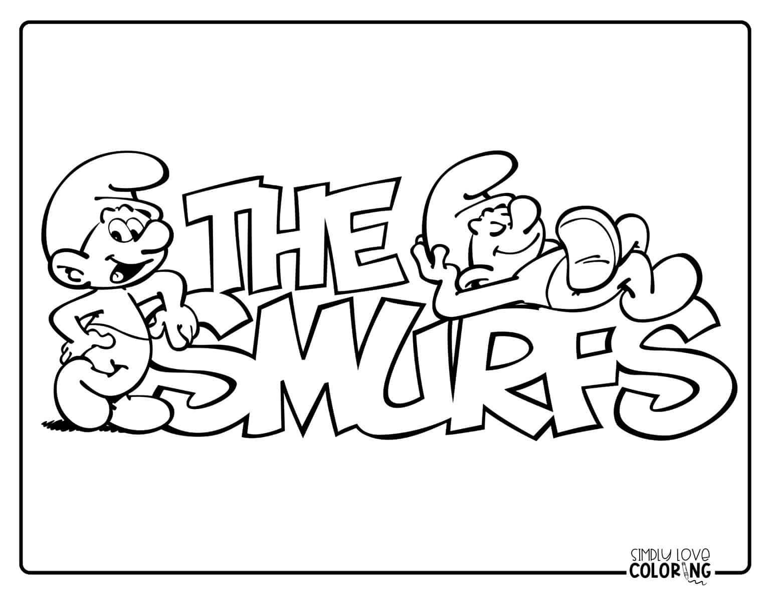 72 Smurf Coloring Pages (Free PDF Printables) - Simply Love Coloring