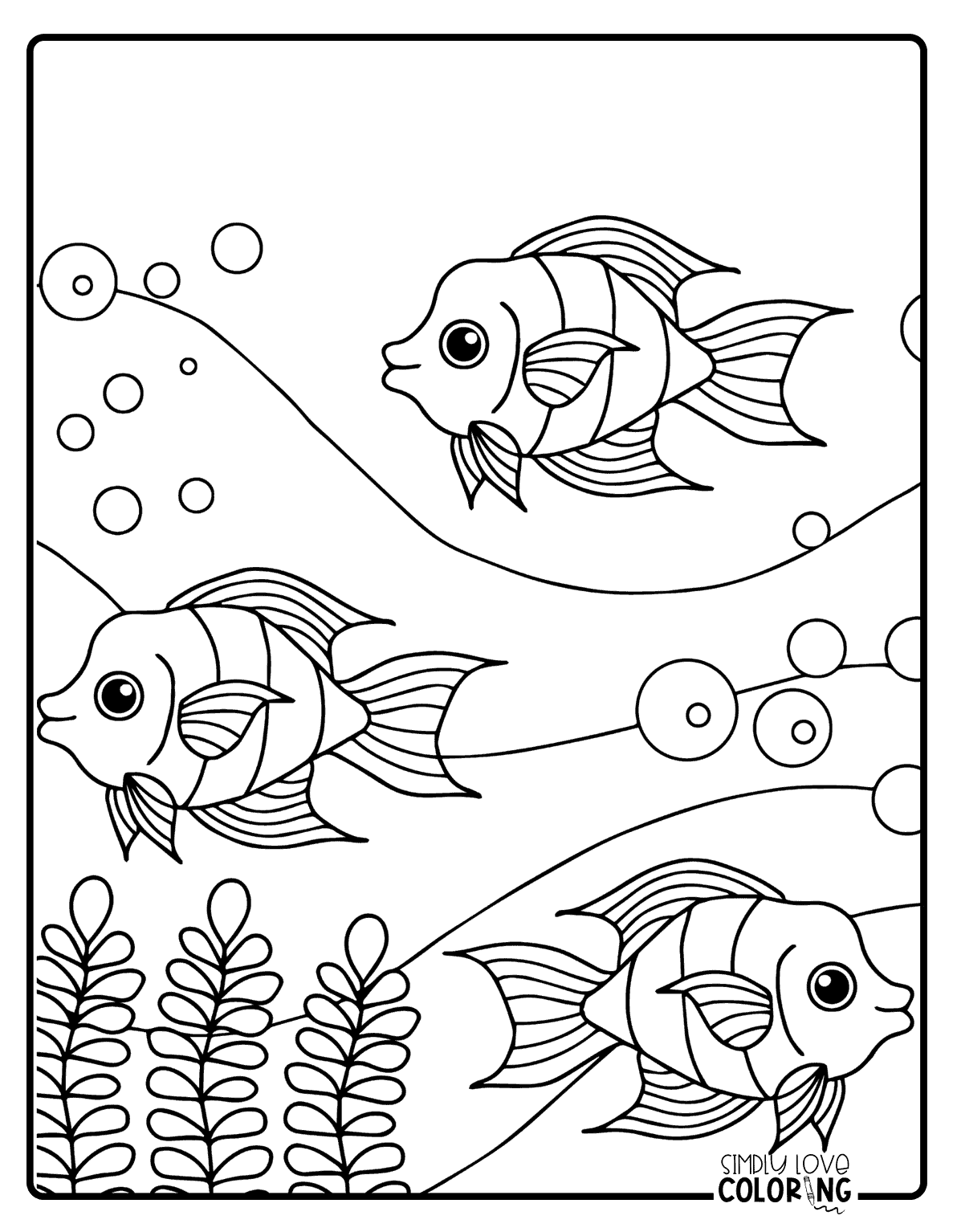 34 Interesting Fish Coloring Pages (Free PDF Printables) - Simply Love ...