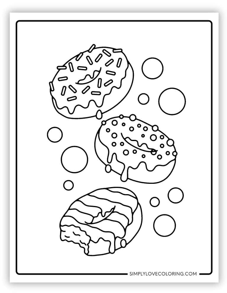 29 Donut Coloring Pages (Free PDF Printables) - Simply Love Coloring