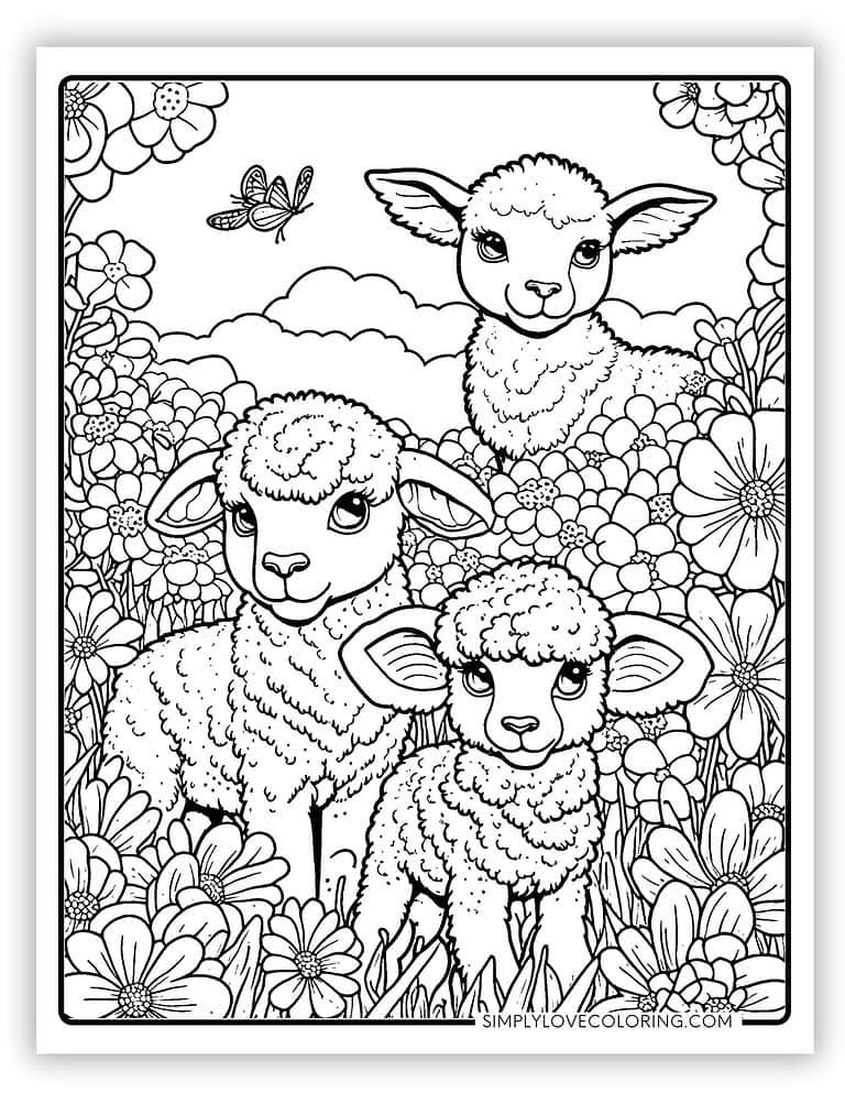 42 Lamb Coloring Pages (Free PDF Printables) - Simply Love Coloring