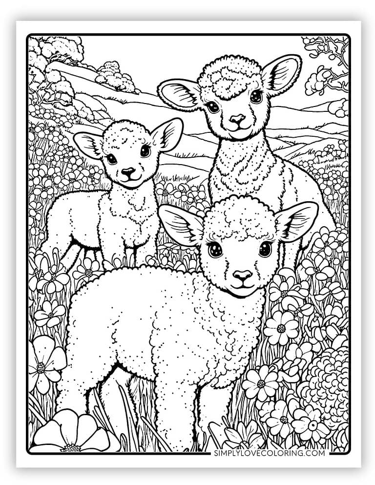 42 Lamb Coloring Pages (Free PDF Printables) - Simply Love Coloring