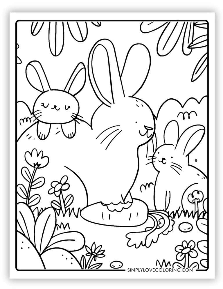 57 Cute Rabbit Coloring Pages (Free PDF Printables) - Simply Love Coloring